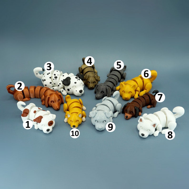 Articulated Lazy Dog: 3D Printed Fidget Toy, Dog Lover Gift - Etsy