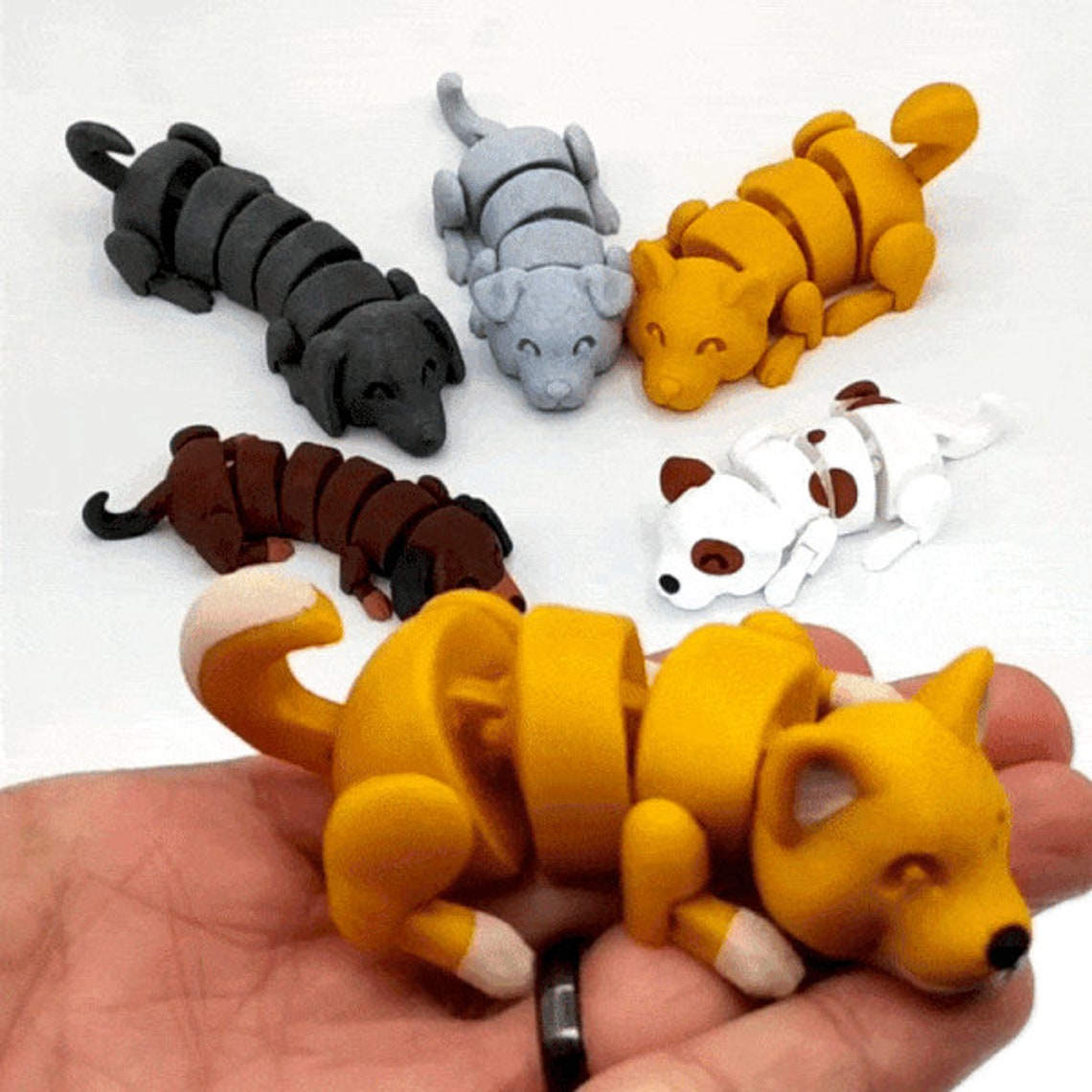 Articulated Lazy Dog: 3D Printed Fidget Toy, Dog Lover Gift - Etsy Canada