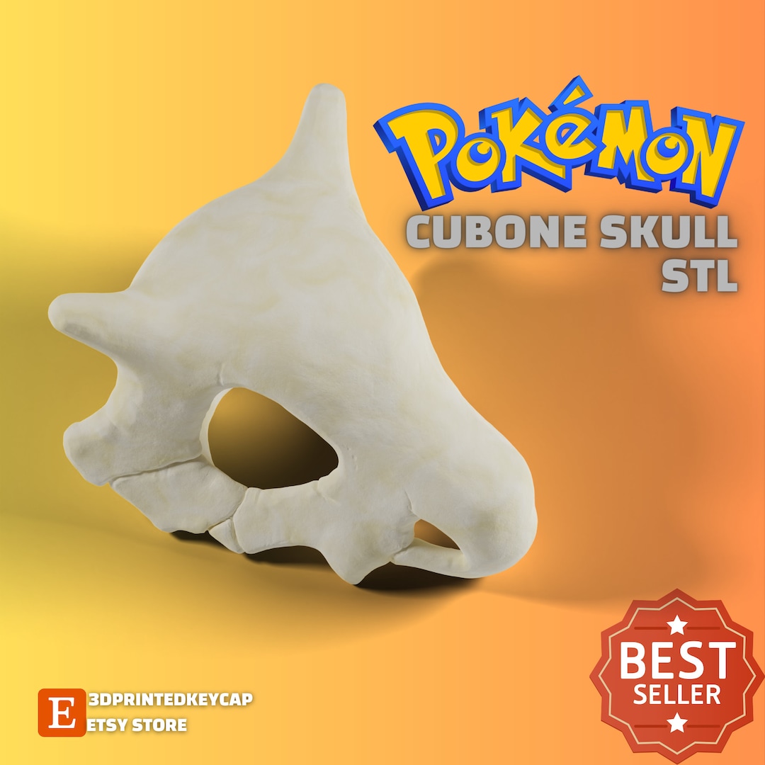 Cubone Skull Pokemon 3D Print STL | Halloween Cubone 3D STL File Pack ...