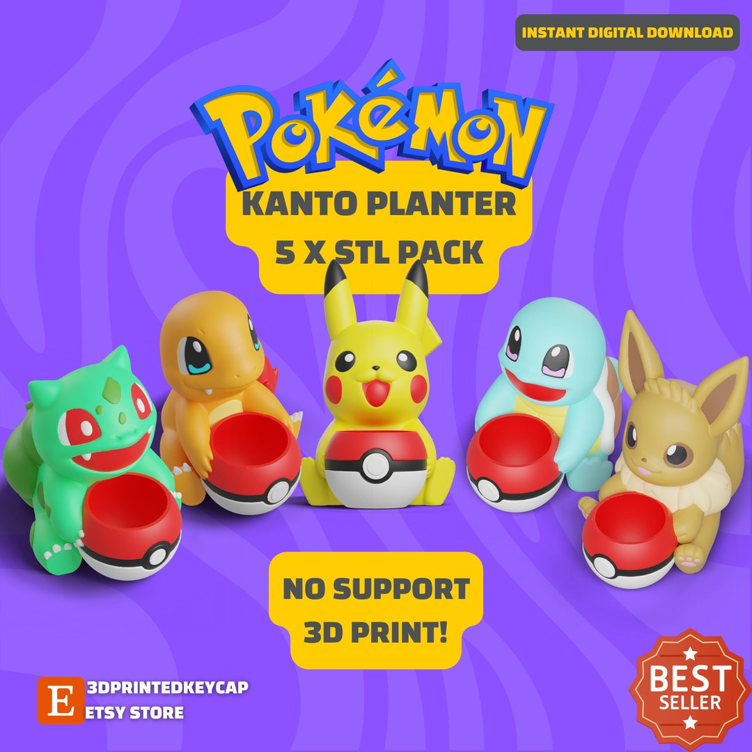 Pokemon Planter 3D STL File Pack | Pokemon Files for 3D Printers | 3D ...