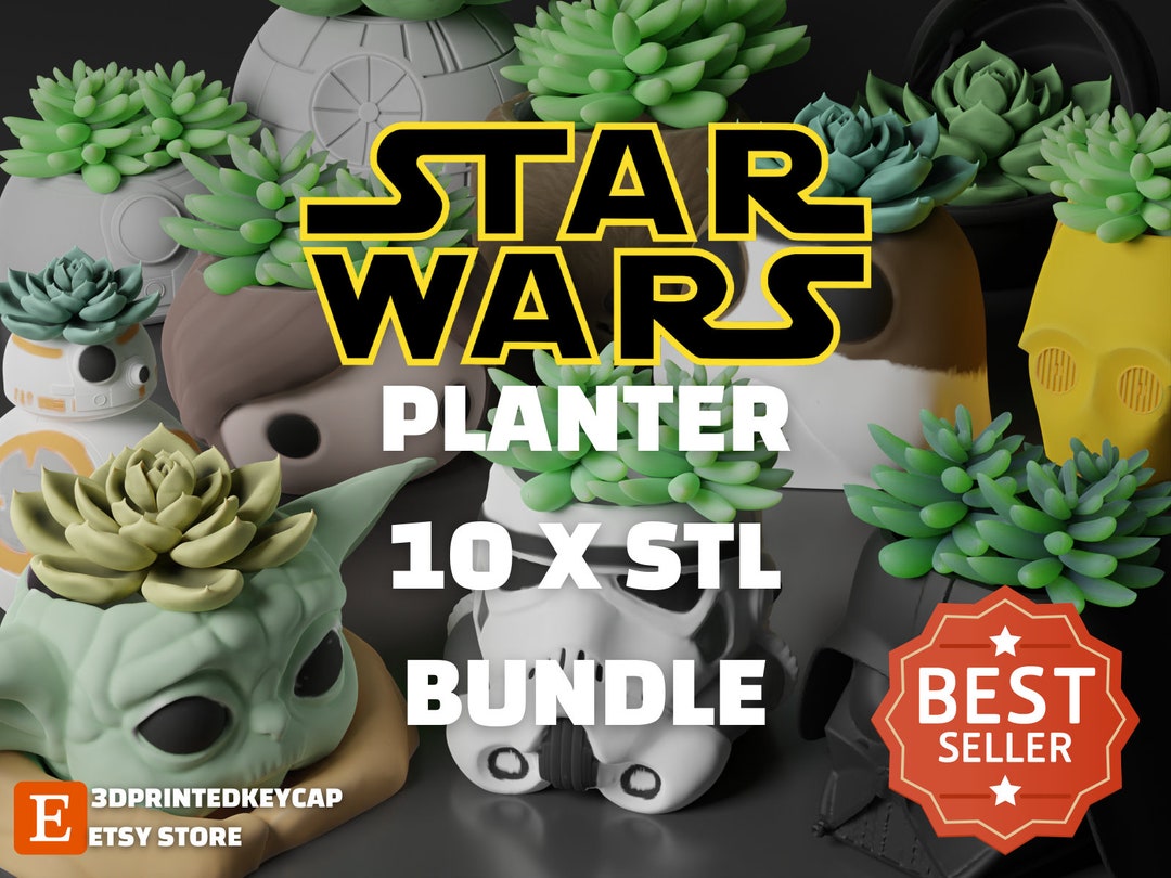 Star Wars Planter 3D STL 10 X Pack | Star Wars Files for 3D Printers ...