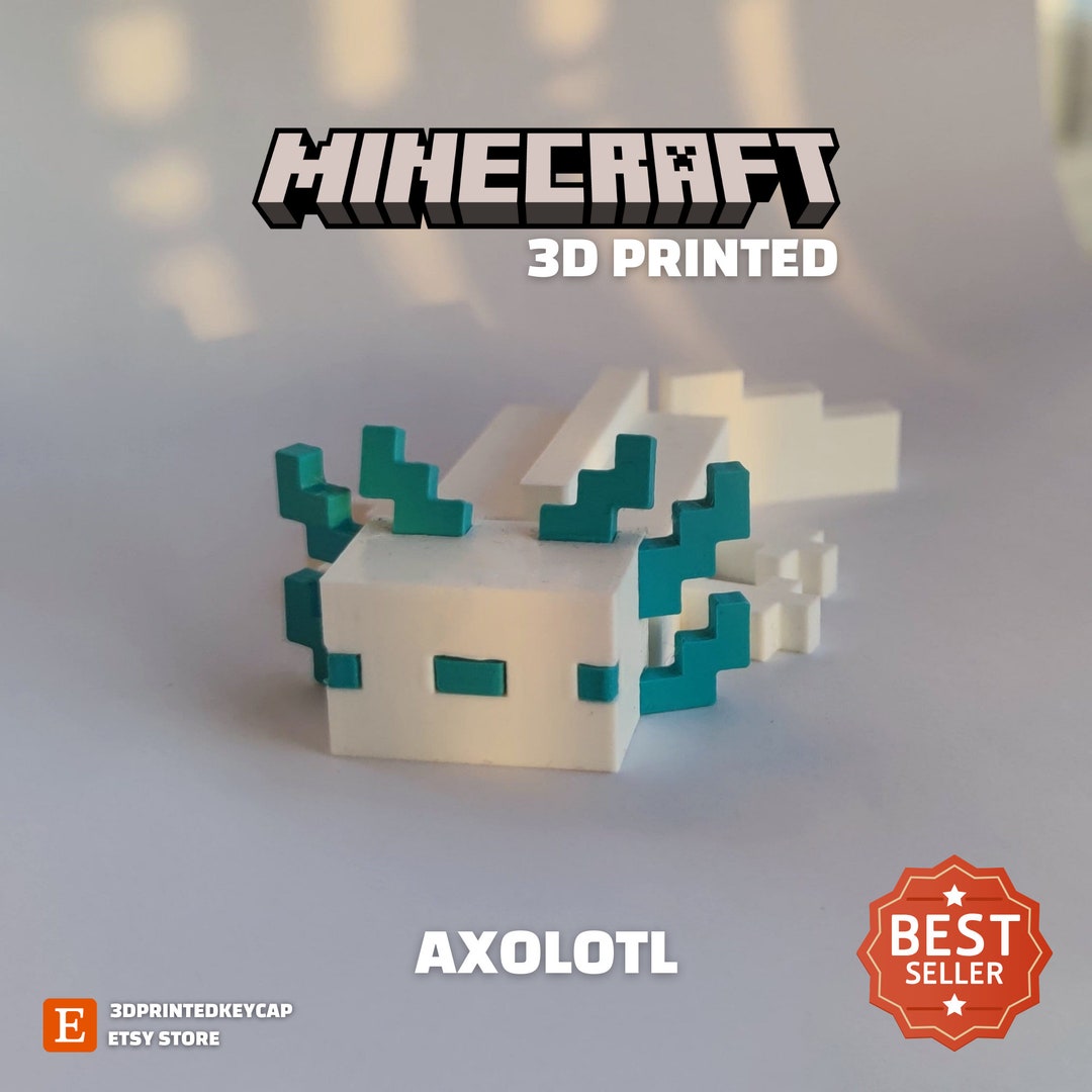 Minecraft Axolotl Articulating 3D Printed | Axolotl 3D Print | 3D ...
