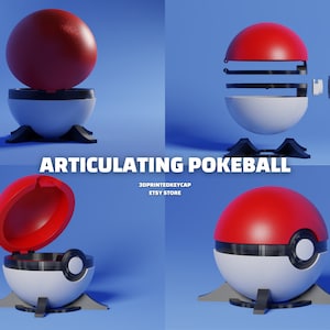 Articulated Pokeball STL File: Life-size 3D Print Model - Etsy