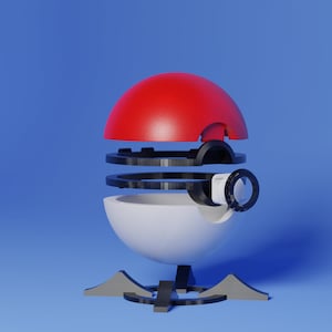 Articulated Pokeball STL File: Life-size 3D Print Model - Etsy