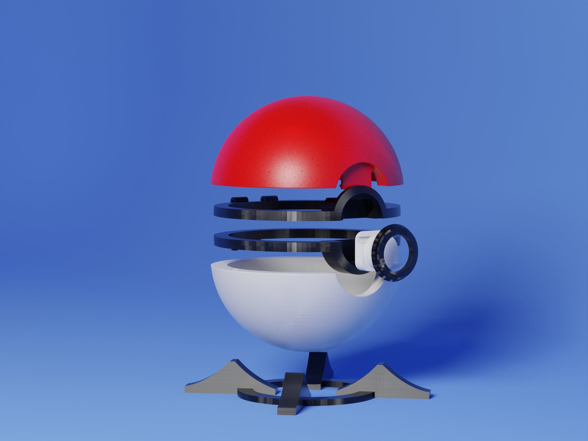 Articulated Pokeball STL File: Life-size 3D Print Model - Etsy