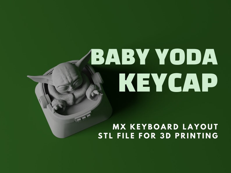 Baby Yoda Keycap 3D STL File Star Wars Mechanical Keyboard - Etsy