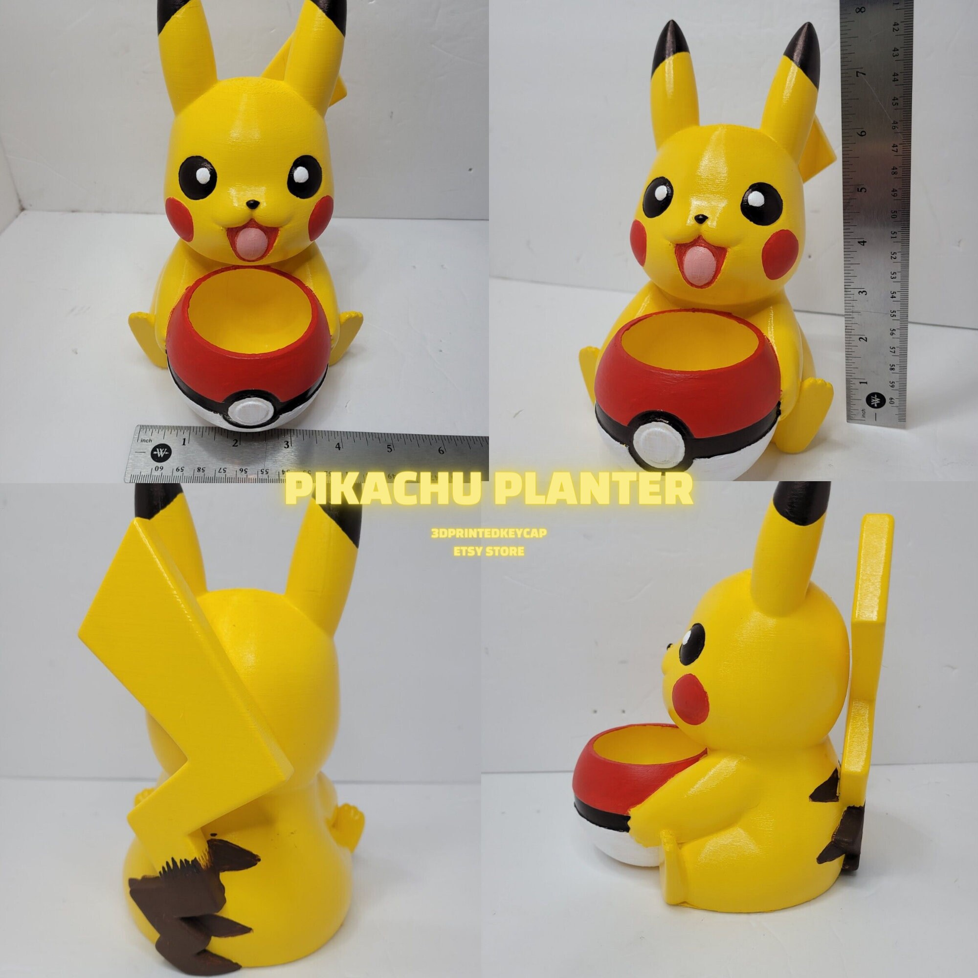Pikachu Planter 3D Printed Pokemon Flower Pot 3D Print 3D - Etsy