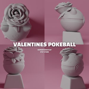 Valentines Day Pokeball Keycap 3D STL File | Pokemon Love Mechanical ...