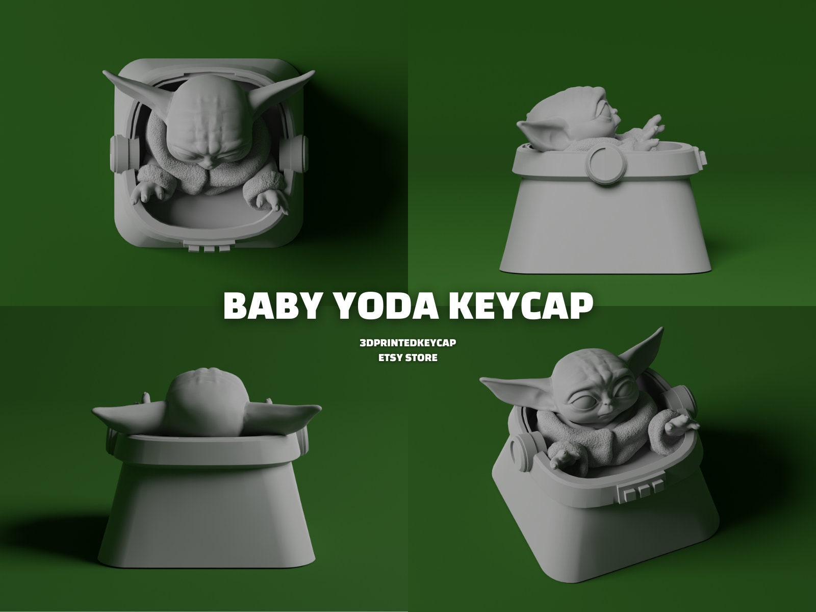 Baby Yoda Keycap 3D STL File Star Wars Mechanical Keyboard - Etsy Australia
