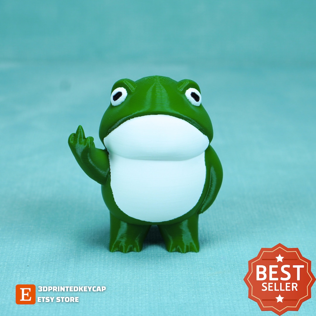 3D Printed Rebel Frog: Middle Finger Attitude - Statement Decor - Etsy