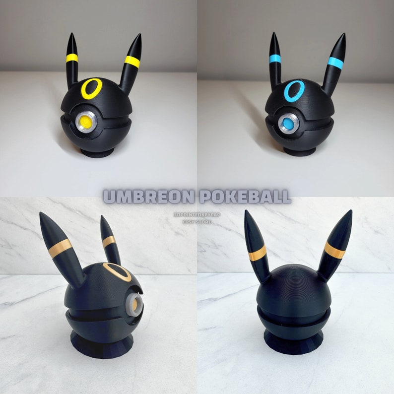 Umbreon Pokeball 3D Printed Pokemon Themed Pokeball 3D Print - Etsy
