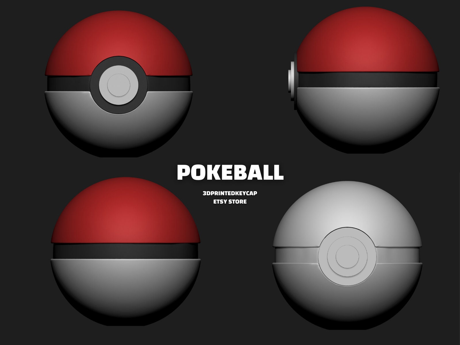 Pokeball 3D STL File Pack of 5 | Pokemon Files for 3D Printers | 3D ...