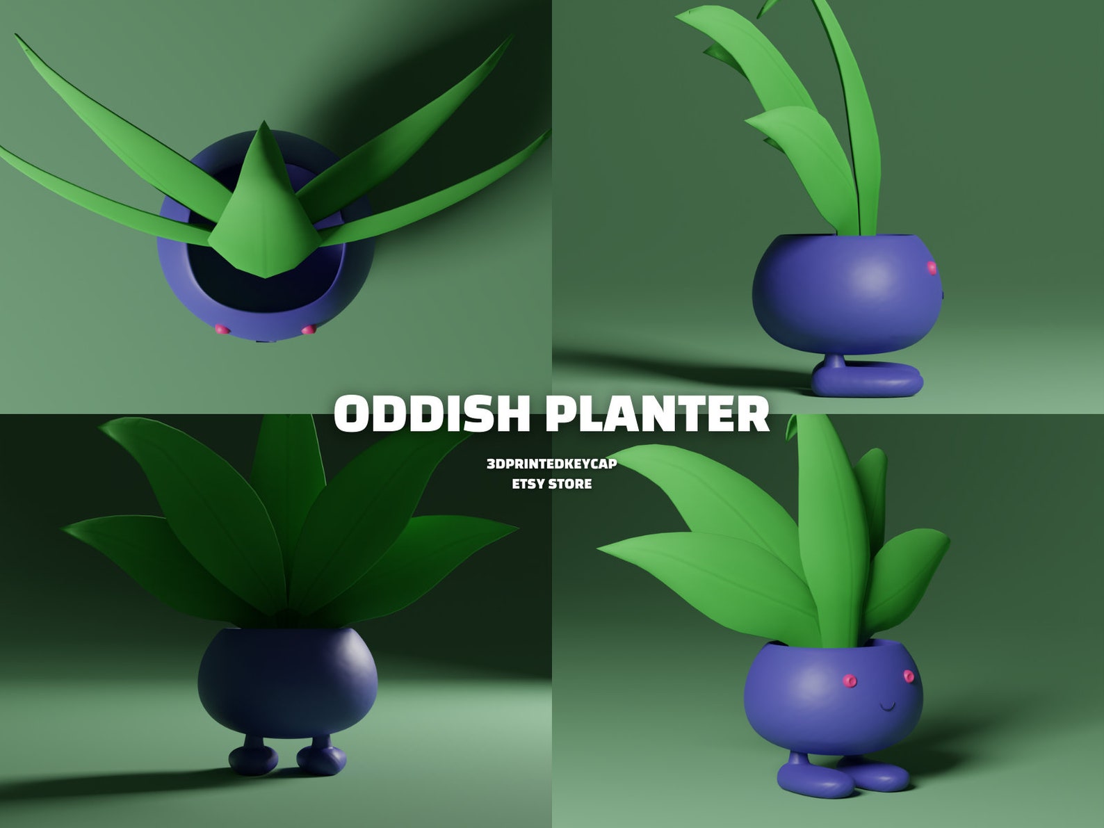 Oddish Planter Pokemon 3D STL File Pack | Pokemon Files for 3D Printers ...