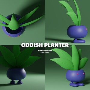 Oddish Planter Pokemon 3D STL File Pack | Pokemon Files for 3D Printers ...