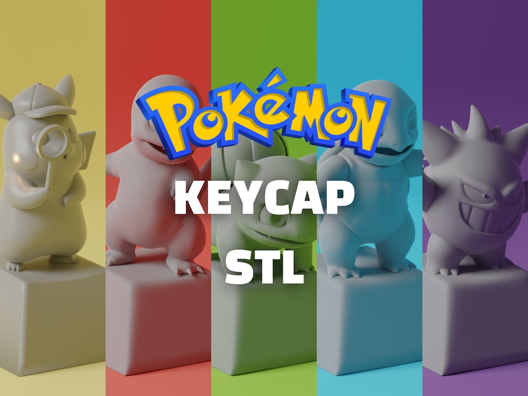 Pokemon Keycap 3D STL File Bundle | Pokemon Mechanical Keyboard | Stl Files for 3D Printers | 3D ...