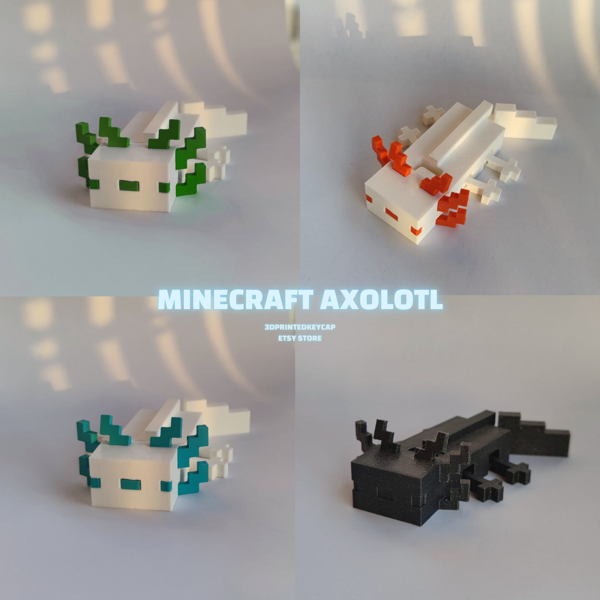 Minecraft Axolotl Articulating 3D Printed | Axolotl 3D Print | 3D ...