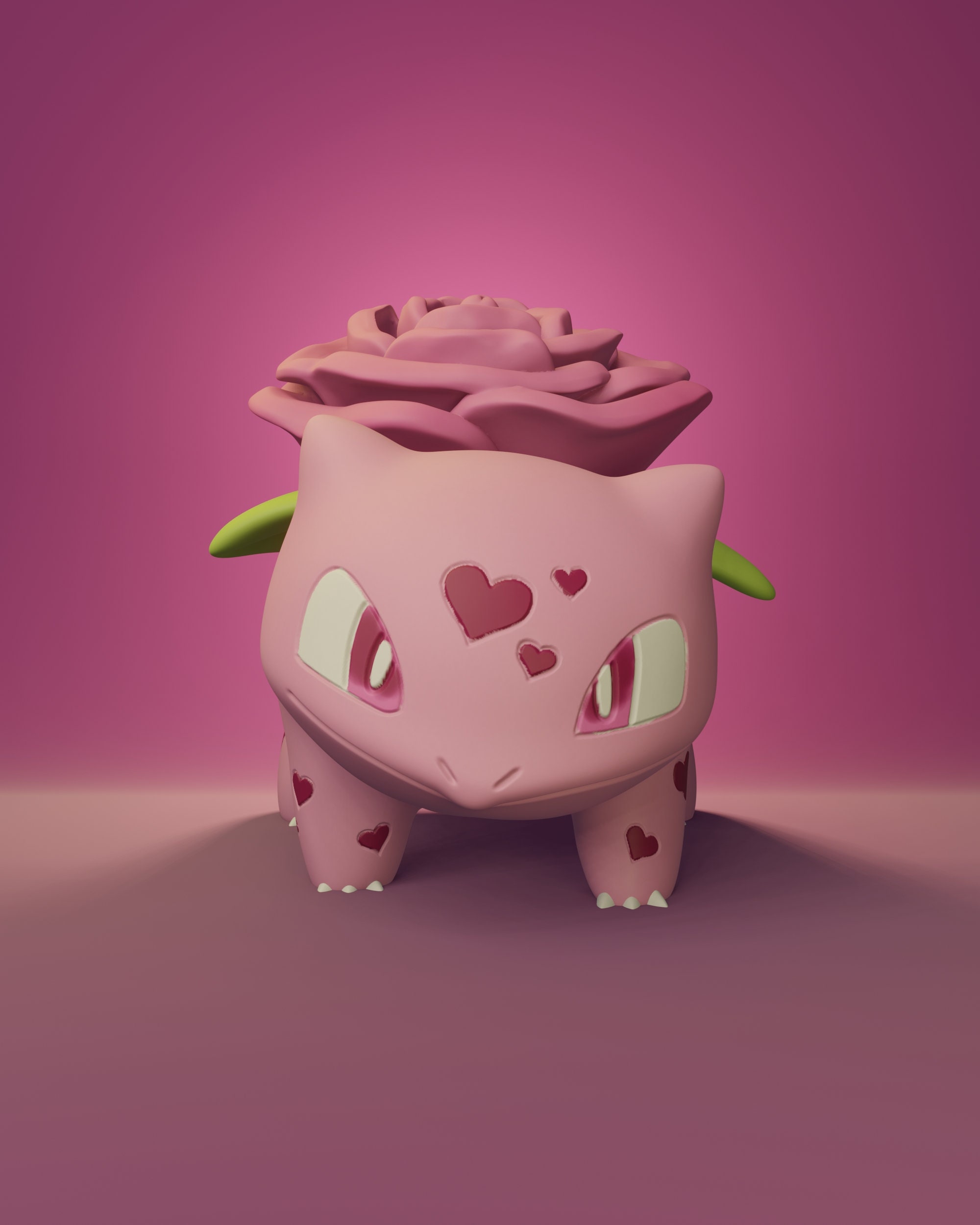 Valentines Day Bulbasaur 3D STL File | Pokemon Valentine's Day Gift ...