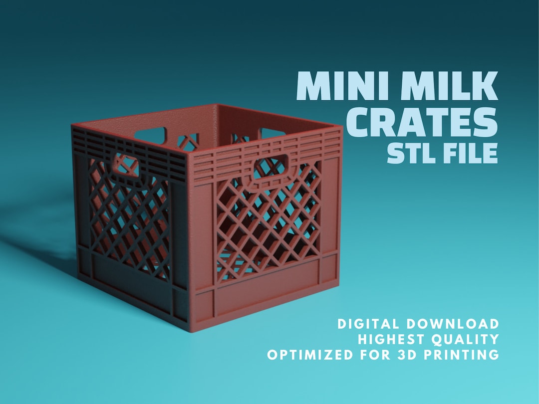 Mini Milk Crate 3D STL File Stl Files for 3D Printers 3D - Etsy