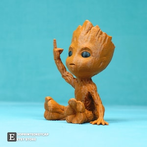 Rebelious Groot With Attitude | Middle Finger Groot 3D Printed | Unique ...
