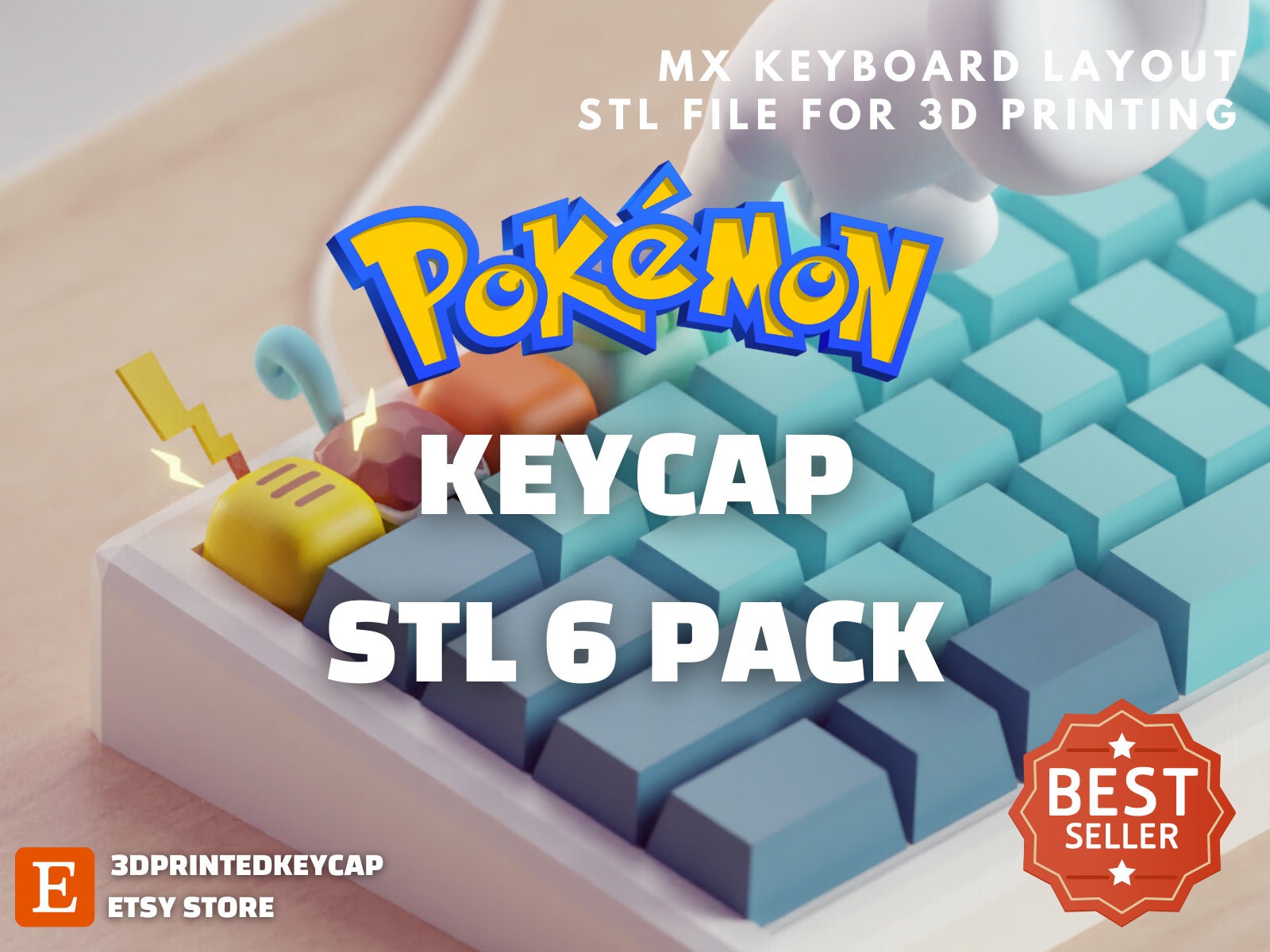 Pokemon Theme Keycap 3D STL File Bundle Pokemon Mechanical - Etsy Canada