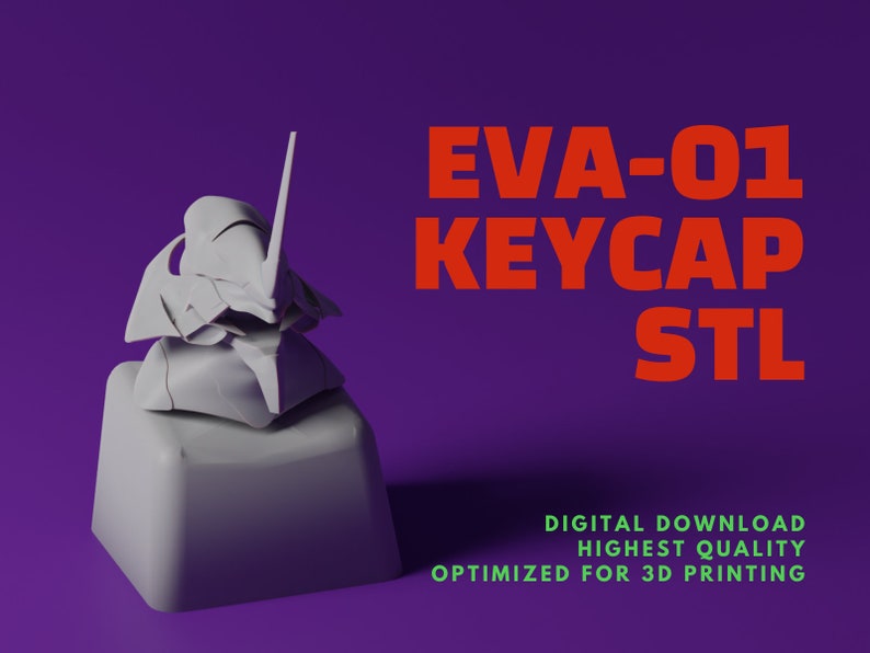 EVA-01 Keycap 3D STL File | Neon Genesis Evangelion Cherry MX | Stl ...