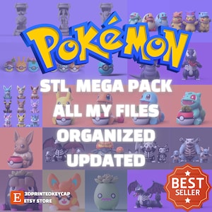 EVERY Pokemon STL Pack | All My Pokemon STL Files | 3D Print Pokemon ...