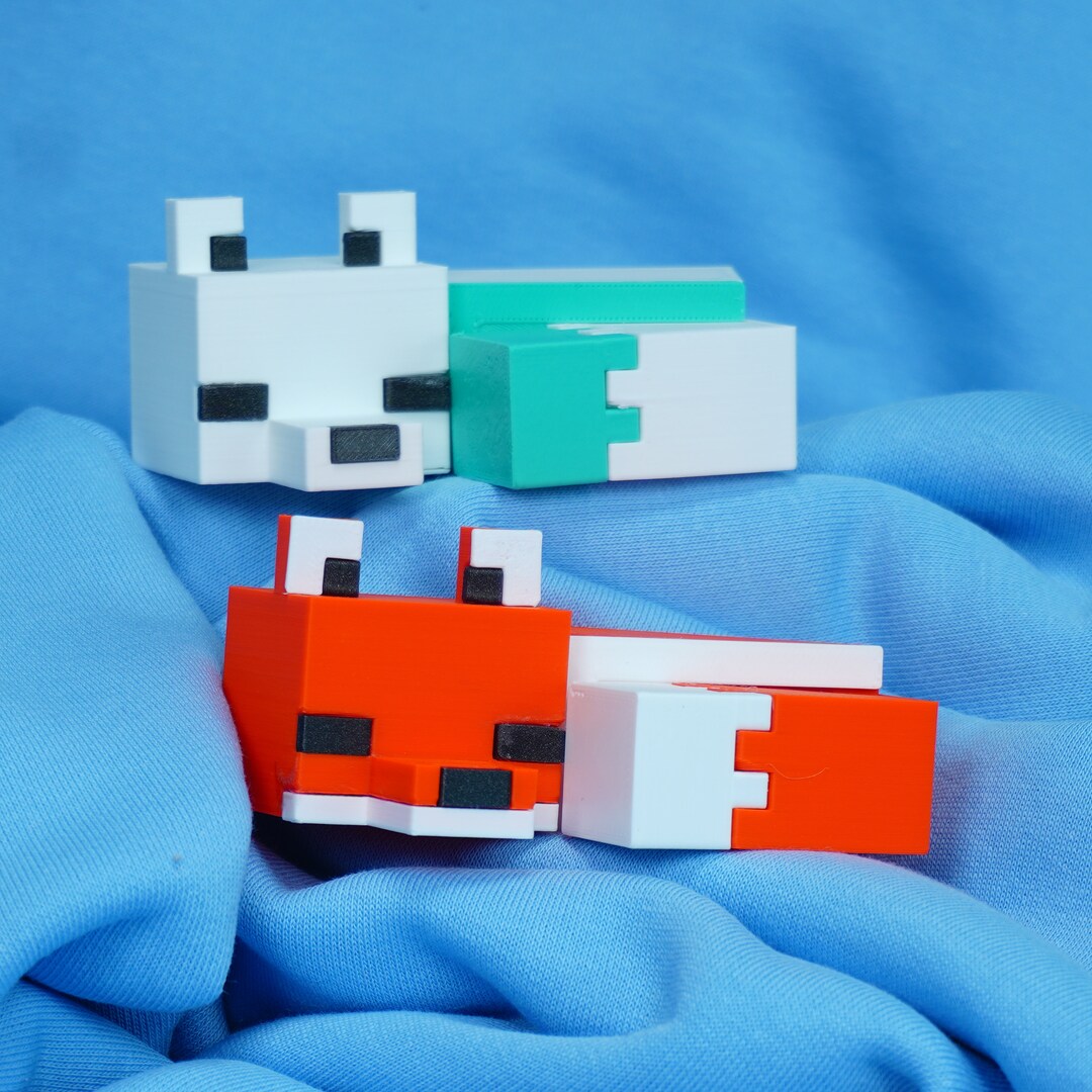 Minecraft Fox Sleeping 3D Printed | Arctic Fox 3D Print | 3D Printed ...