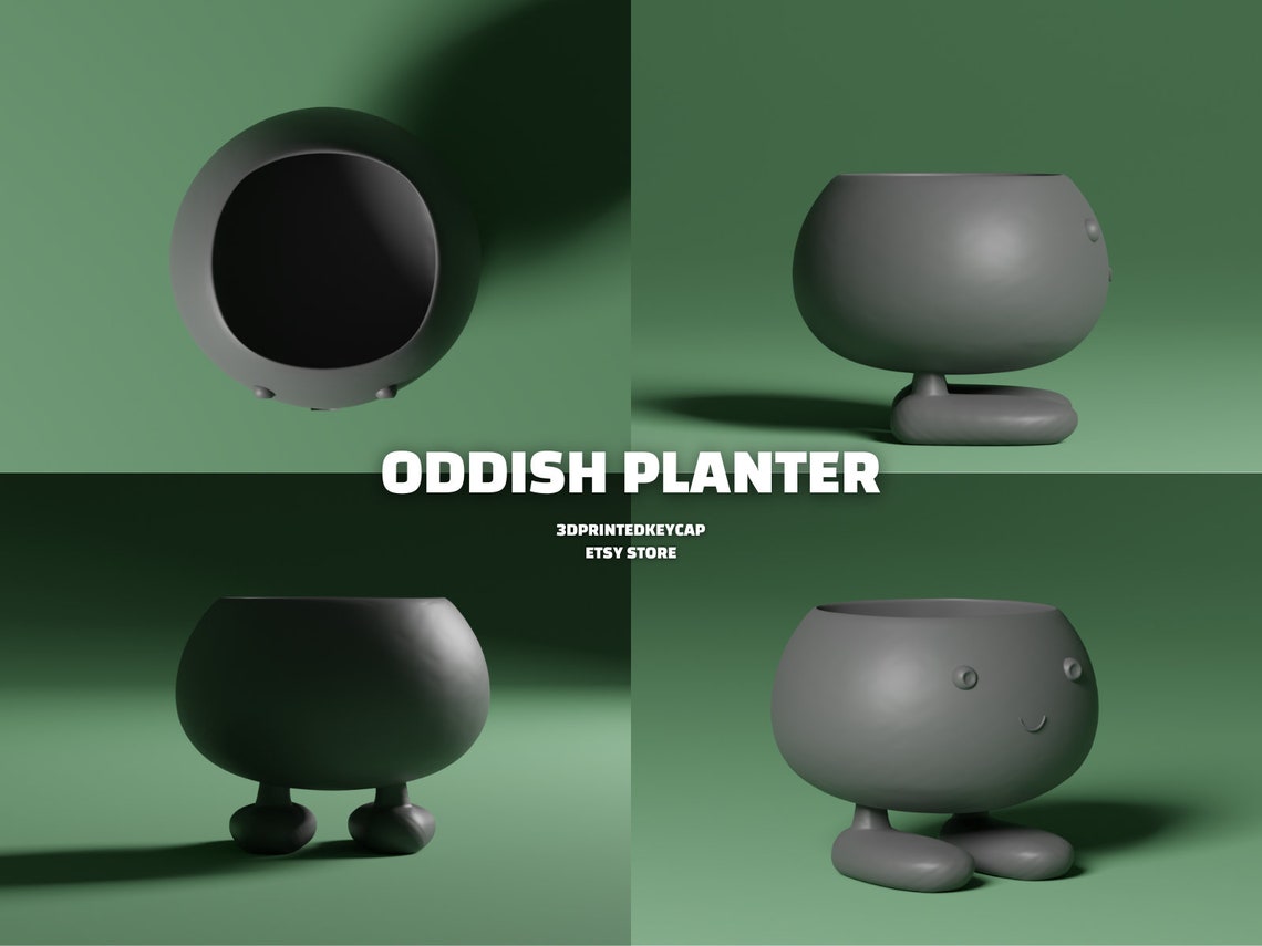 Oddish Planter Pokemon 3D STL File Pack | Pokemon Files for 3D Printers ...
