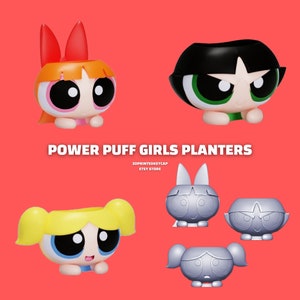 Powerpuff Girls Planter STL File Pack: 3D Print Models (blossom ...