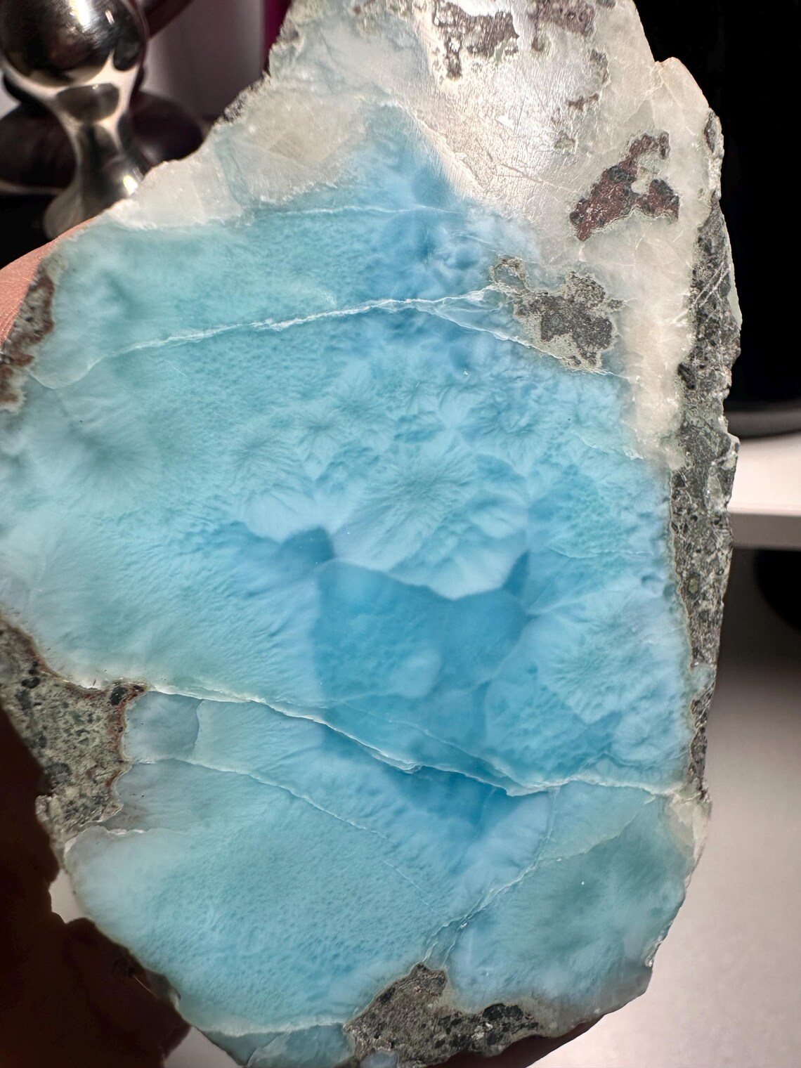 Polished Larimar Geode / Rough Larimar - Etsy