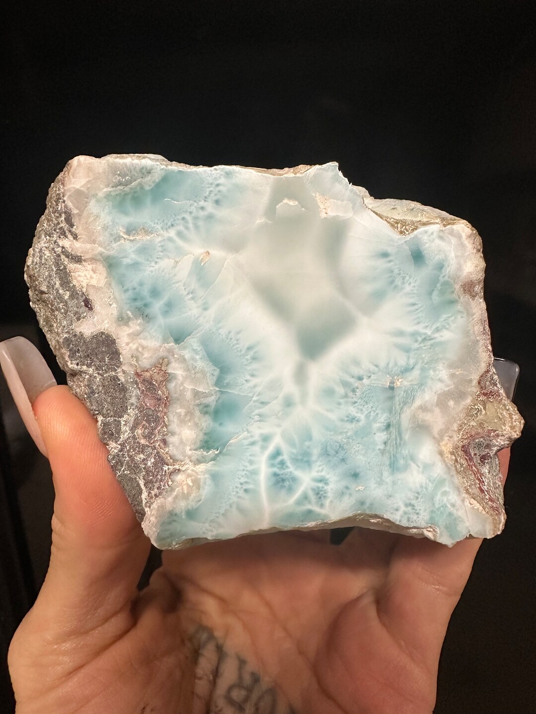 Spectacular Larimar Geode 416grams - Etsy