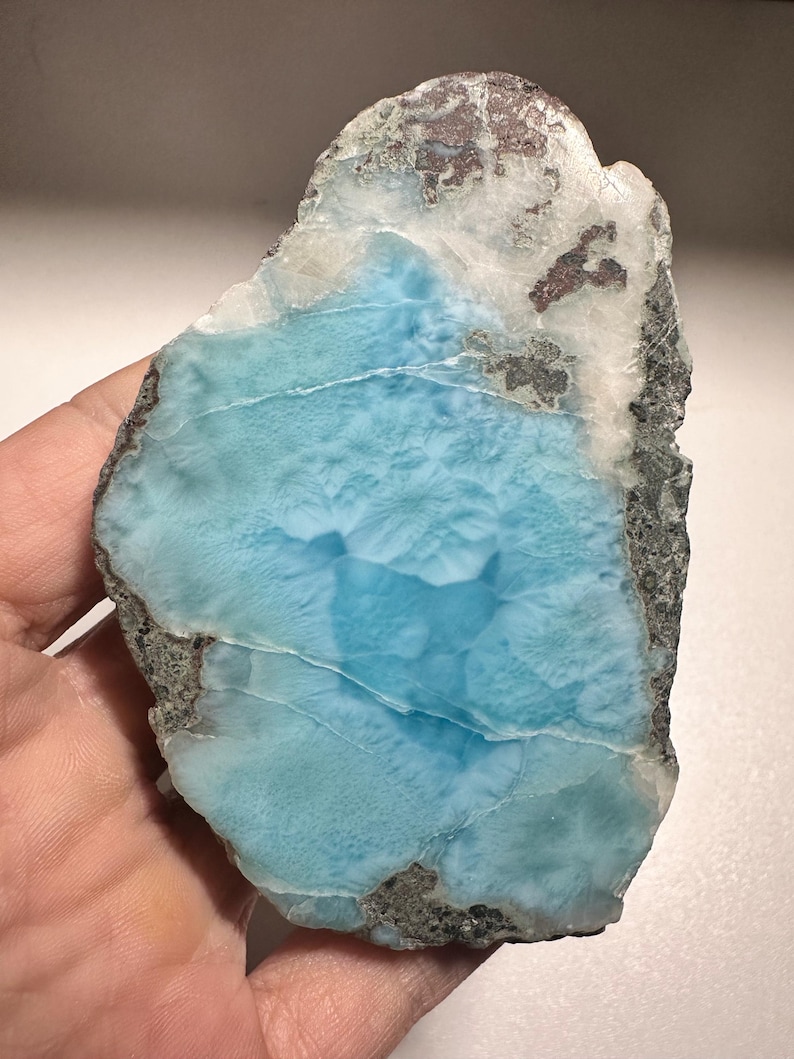 Polished Larimar Geode / Rough Larimar - Etsy