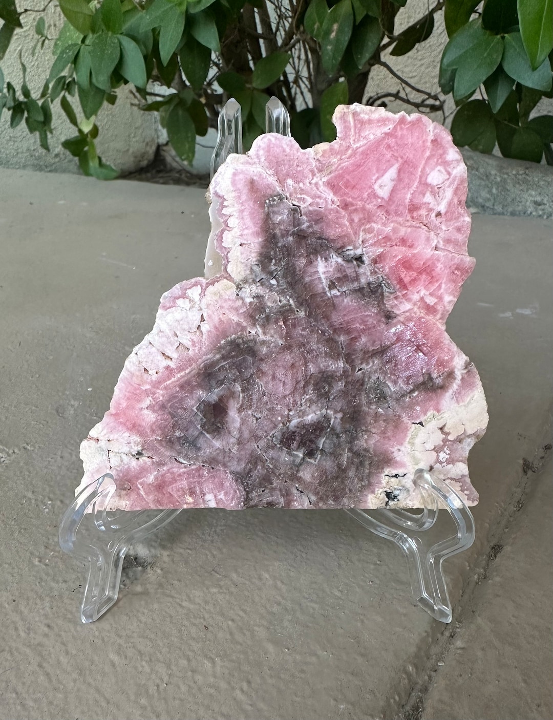 Large Rare Pink and Black Rhodochrosite Slab 301grams - Etsy