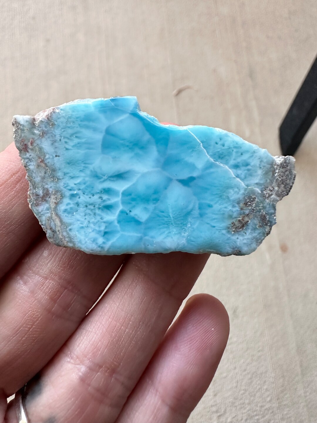 Small Larimar Geode Chunk/ Rough Larimar/ Polished Larimar - Etsy
