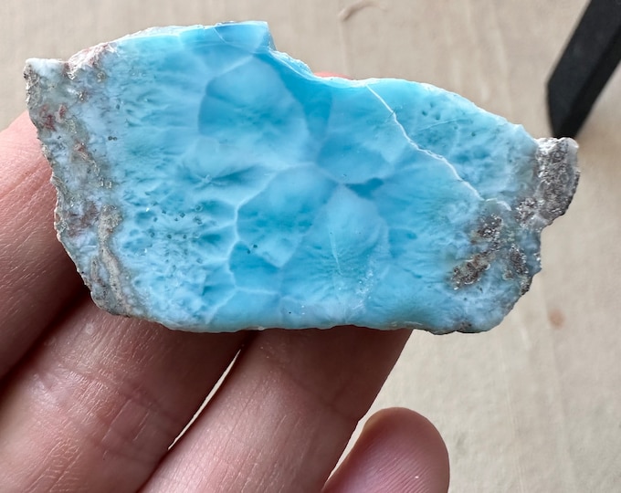 Small Larimar Geode Chunk/ Rough Larimar/ Polished Larimar - Etsy