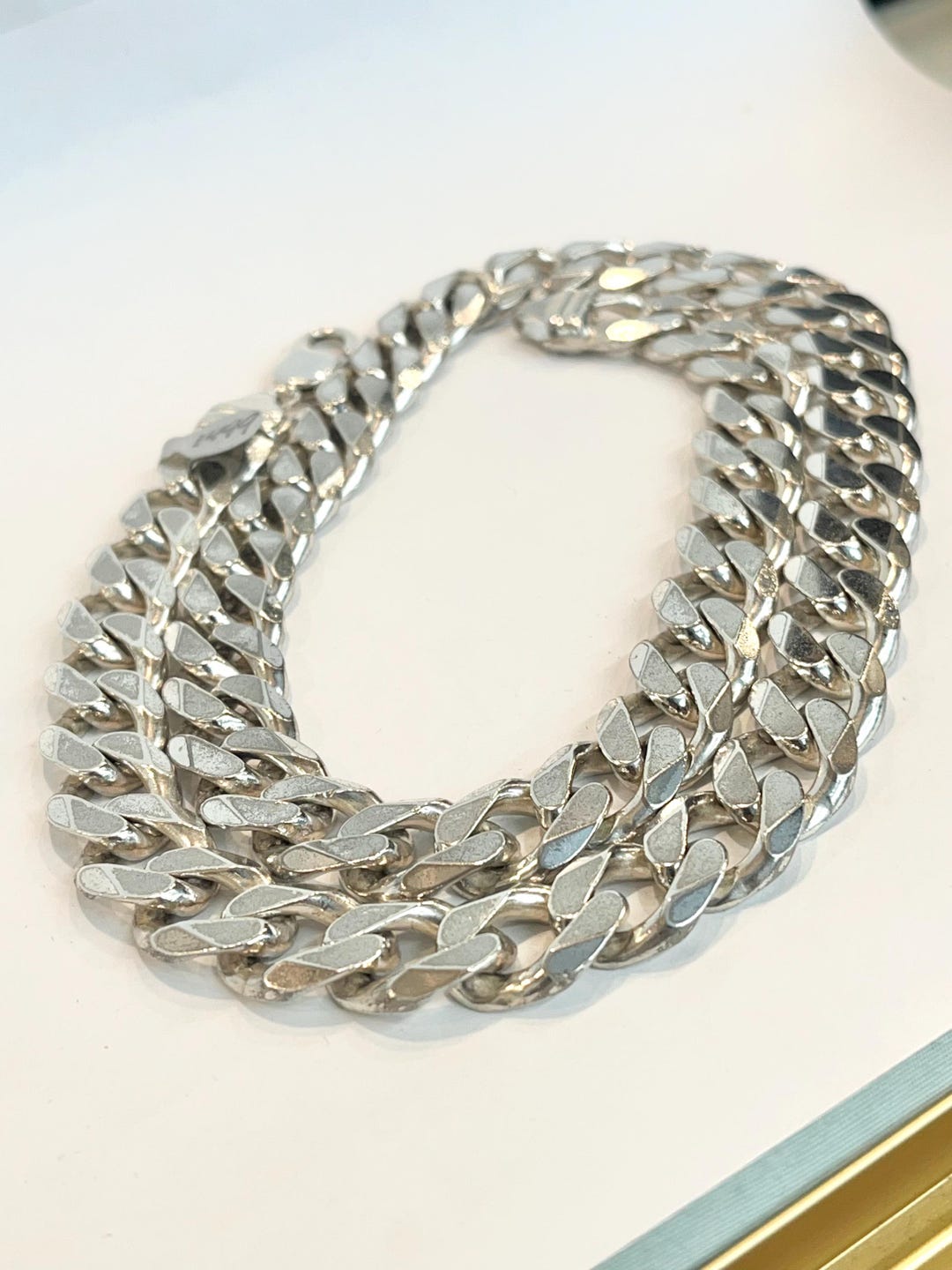 207. Grams 24" Vintage Super Heavy Solid Long Sterling Silver 925 ...