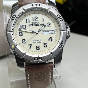 Timex Mens Expedition Indiglo Rotating Bezel Date Window Watch - Etsy
