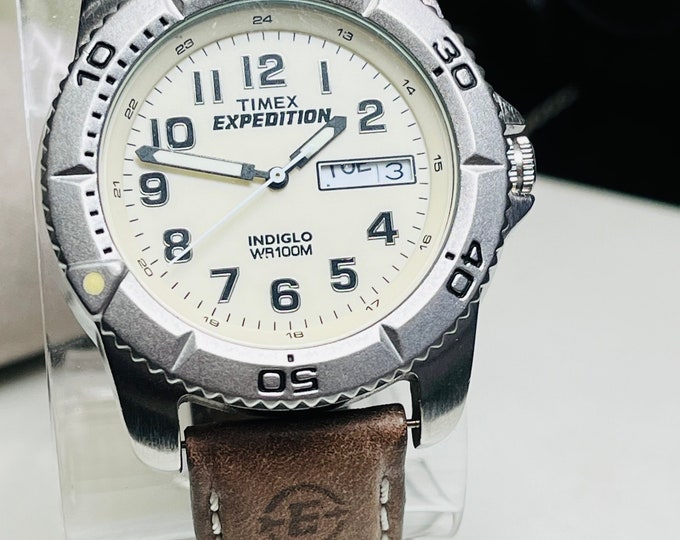 Timex Mens Expedition Indiglo Rotating Bezel Date Window Watch - Etsy