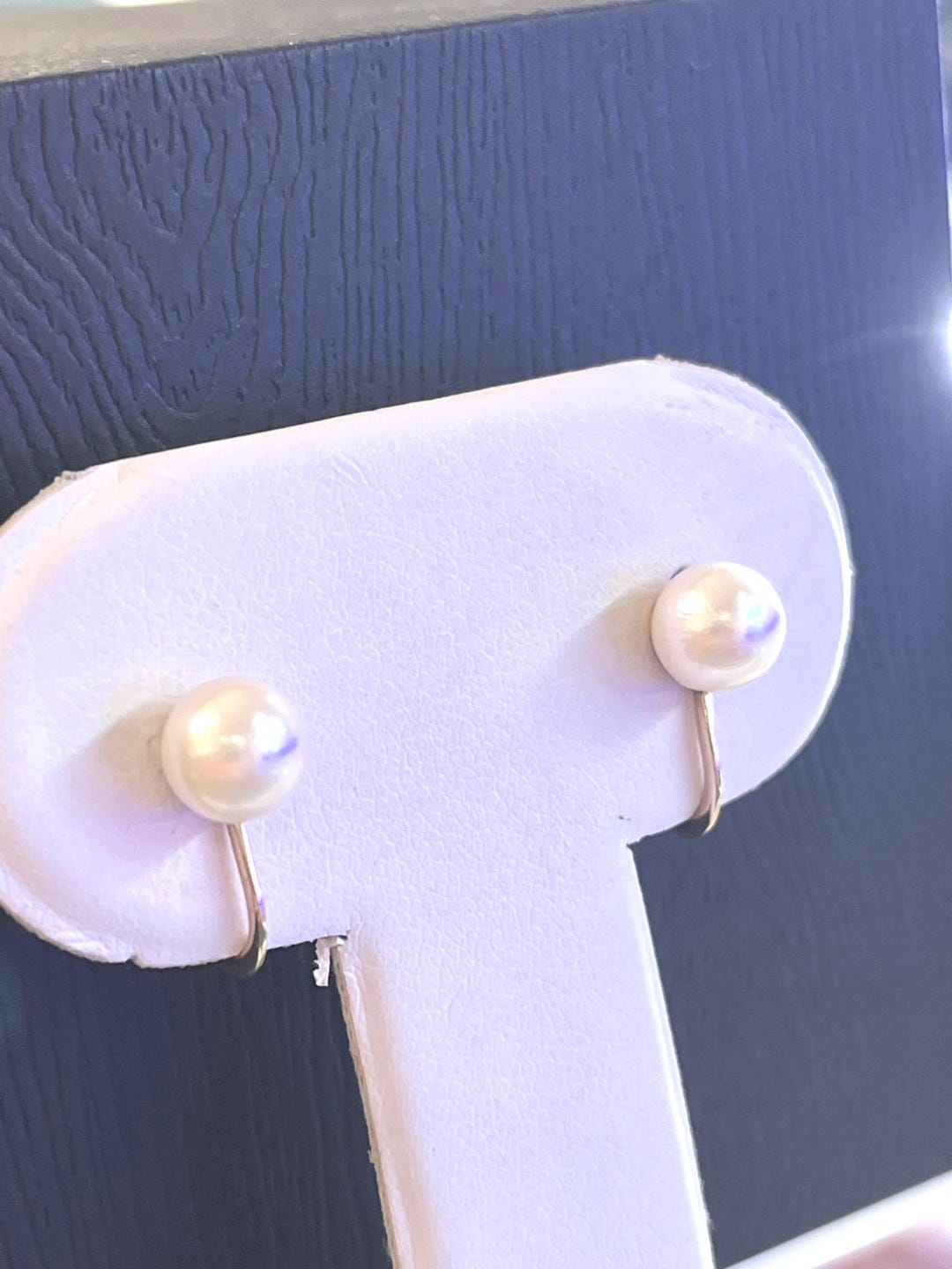 14K Yellow Gold Akoya Pearl Screw on Earrings(14p250) - Etsy