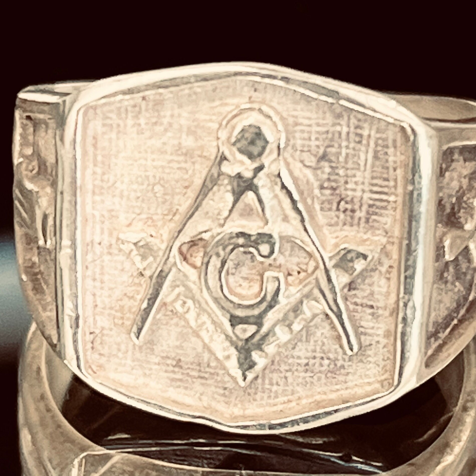 Masonic Signet Rings, Sterling Silver Masonic Ring, Freemason Ring for ...