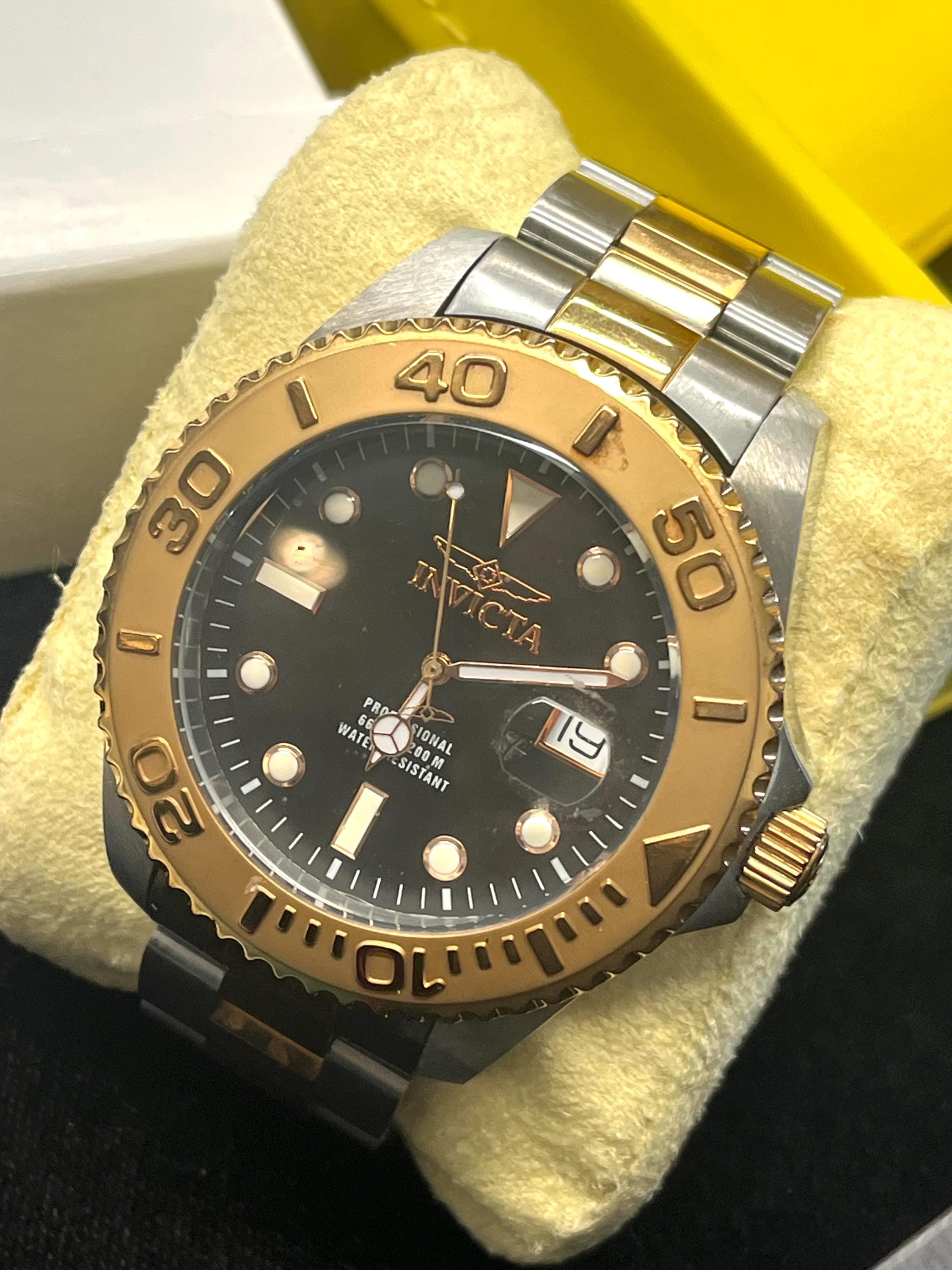 Mens Invicta 15188 Pro Diver Rose Gold & Silver Two Tone Watch - Etsy