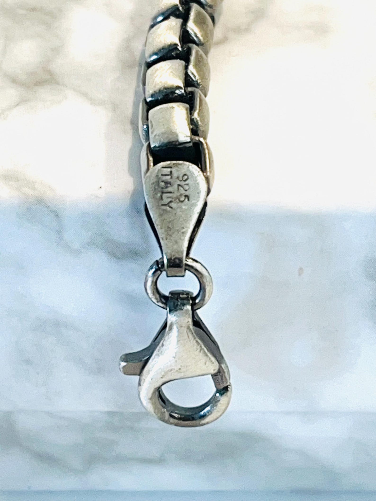 24. Gram 8" Sterling Silver Heavy Rounded Box Chain Link Bracelet(sb018 ...