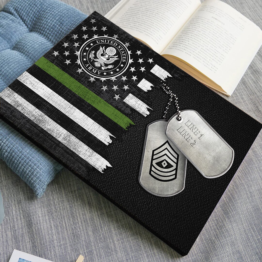 Customized Army Rank Insignia Personalized Name Army Decor - Etsy