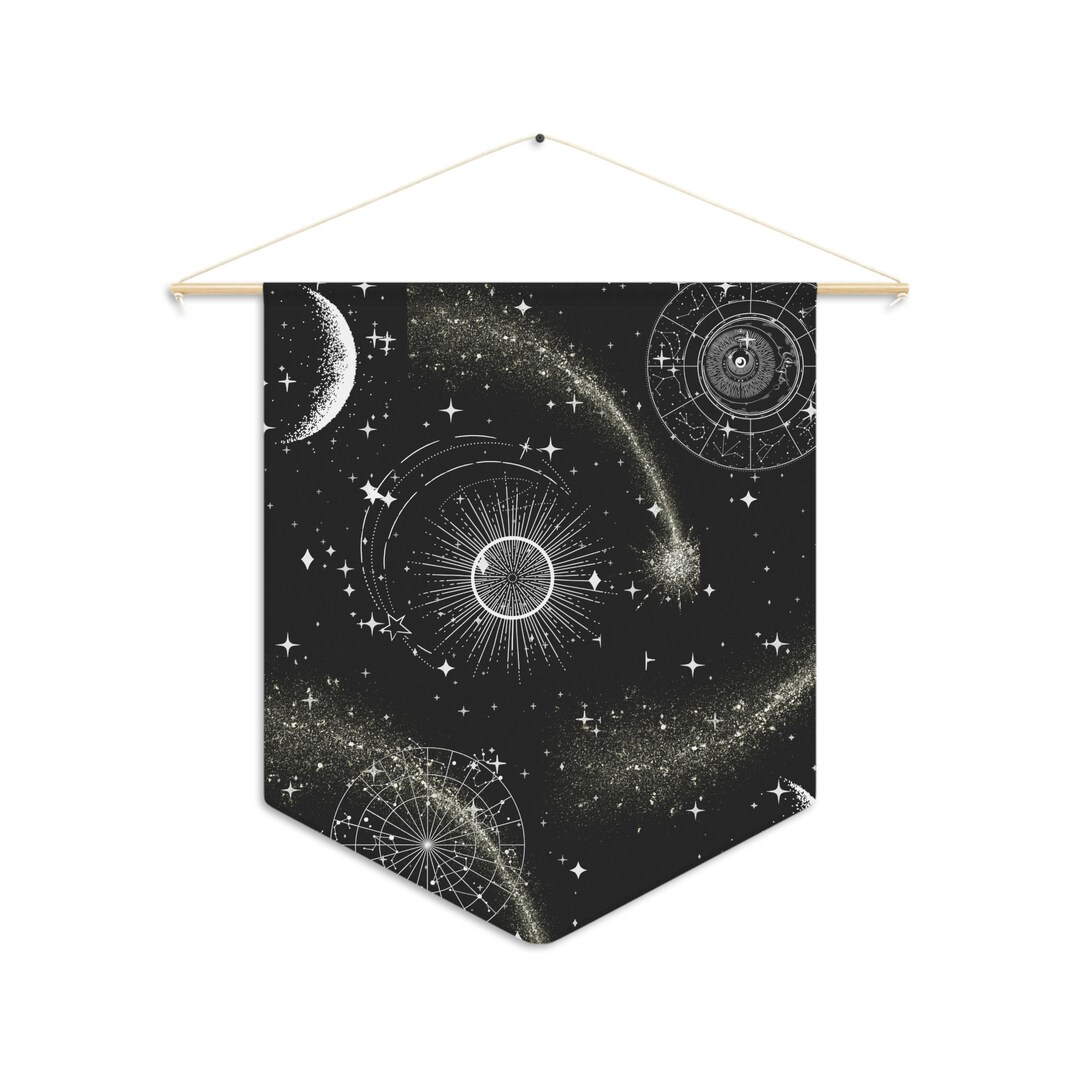 Celestial Space Pennant Pennant Flag Wall Art Banner Kids Room Decor ...
