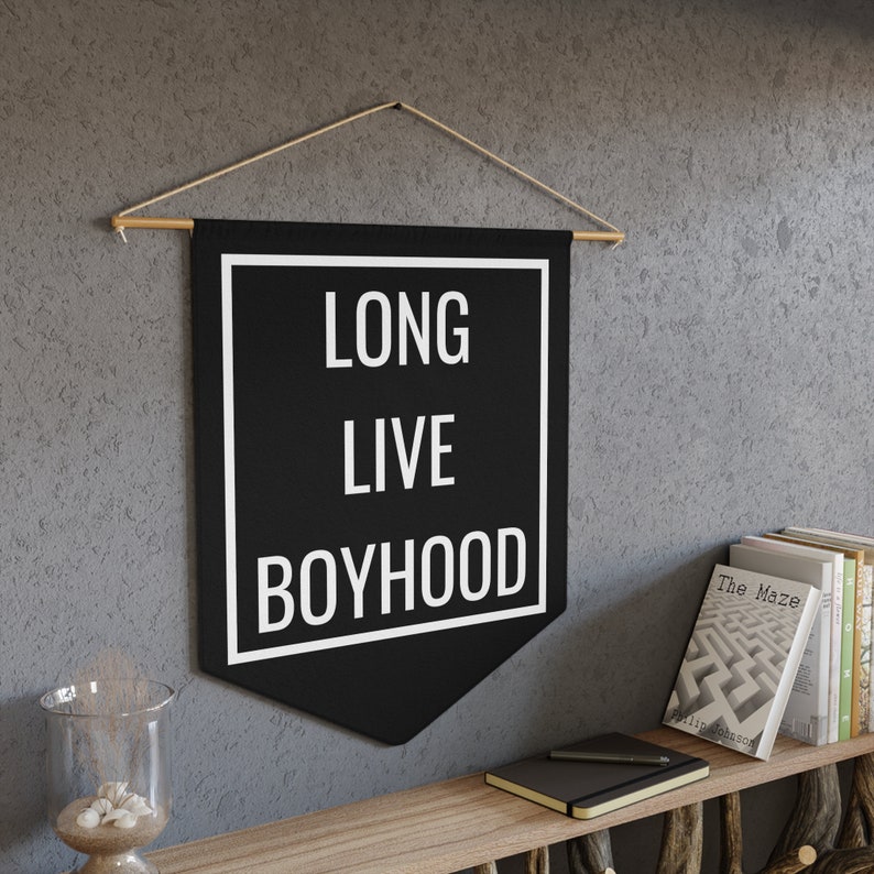 Long Live Boyhood Pennant | Pennant Flag | Wall Art Banner | Kids Room ...