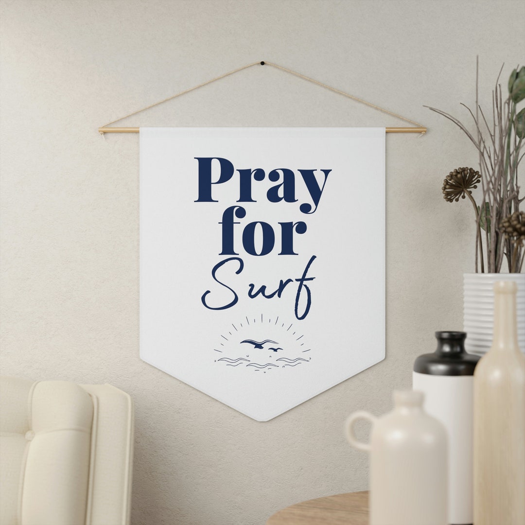 Pray for Surf Pennant | Pennant Flag | Wall Art Banner | Kids Room ...