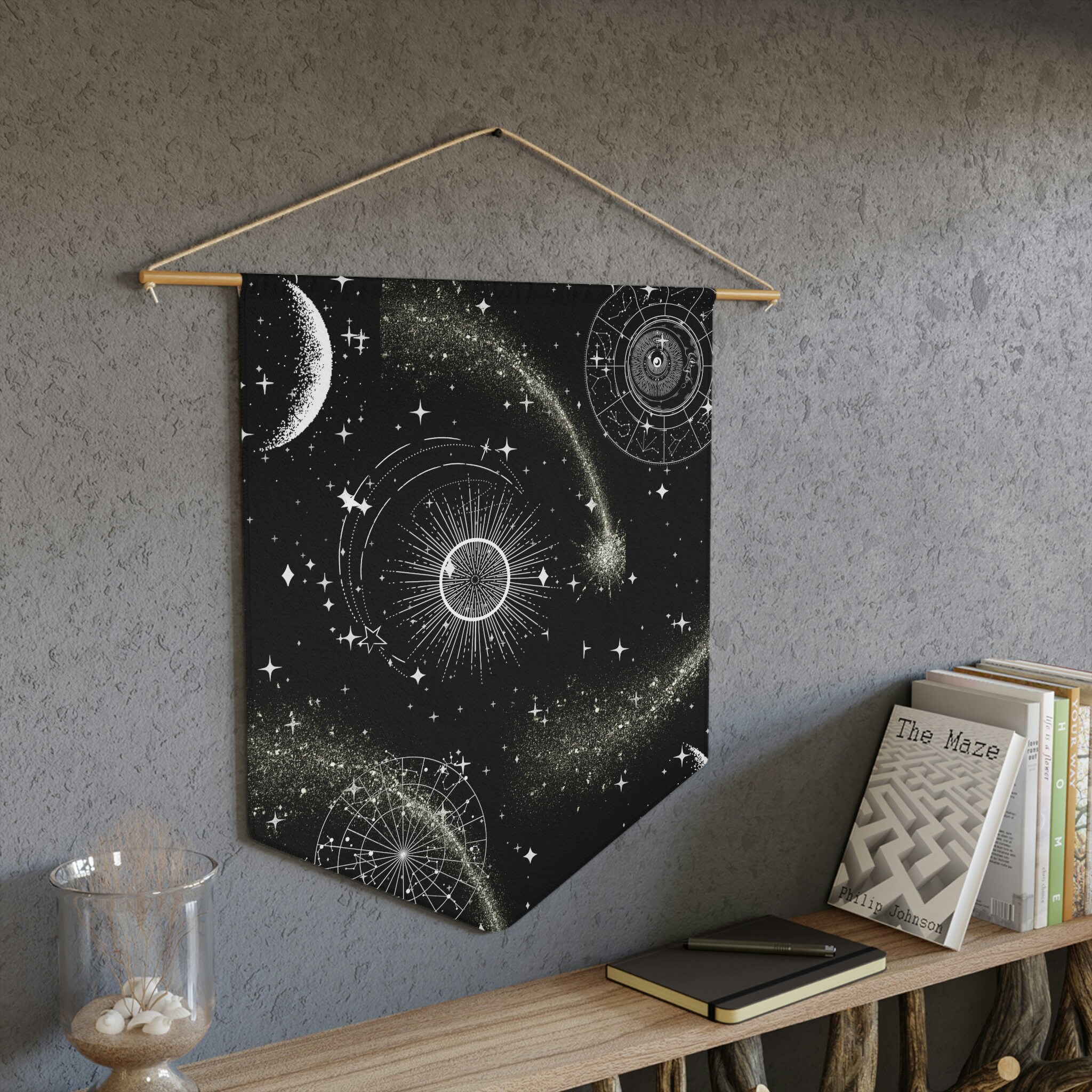 Celestial Space Pennant Pennant Flag Wall Art Banner Kids Room Decor ...