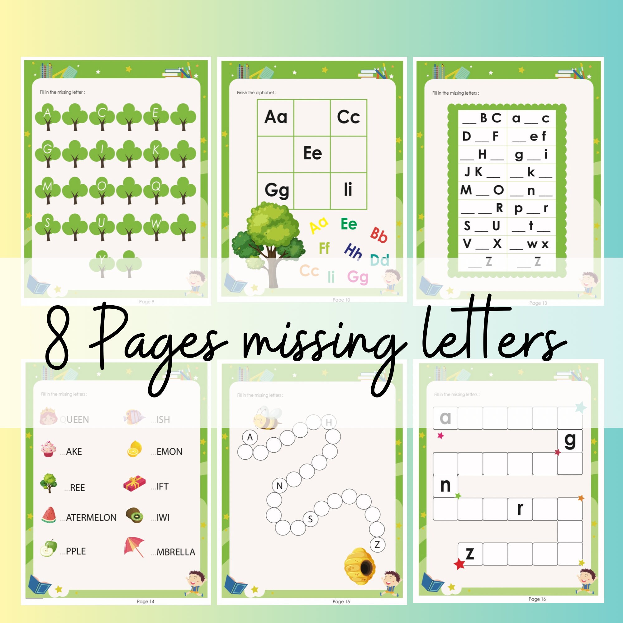 Alphabet Activity Worksheet for Kids, Letter Tracing Coloring ...