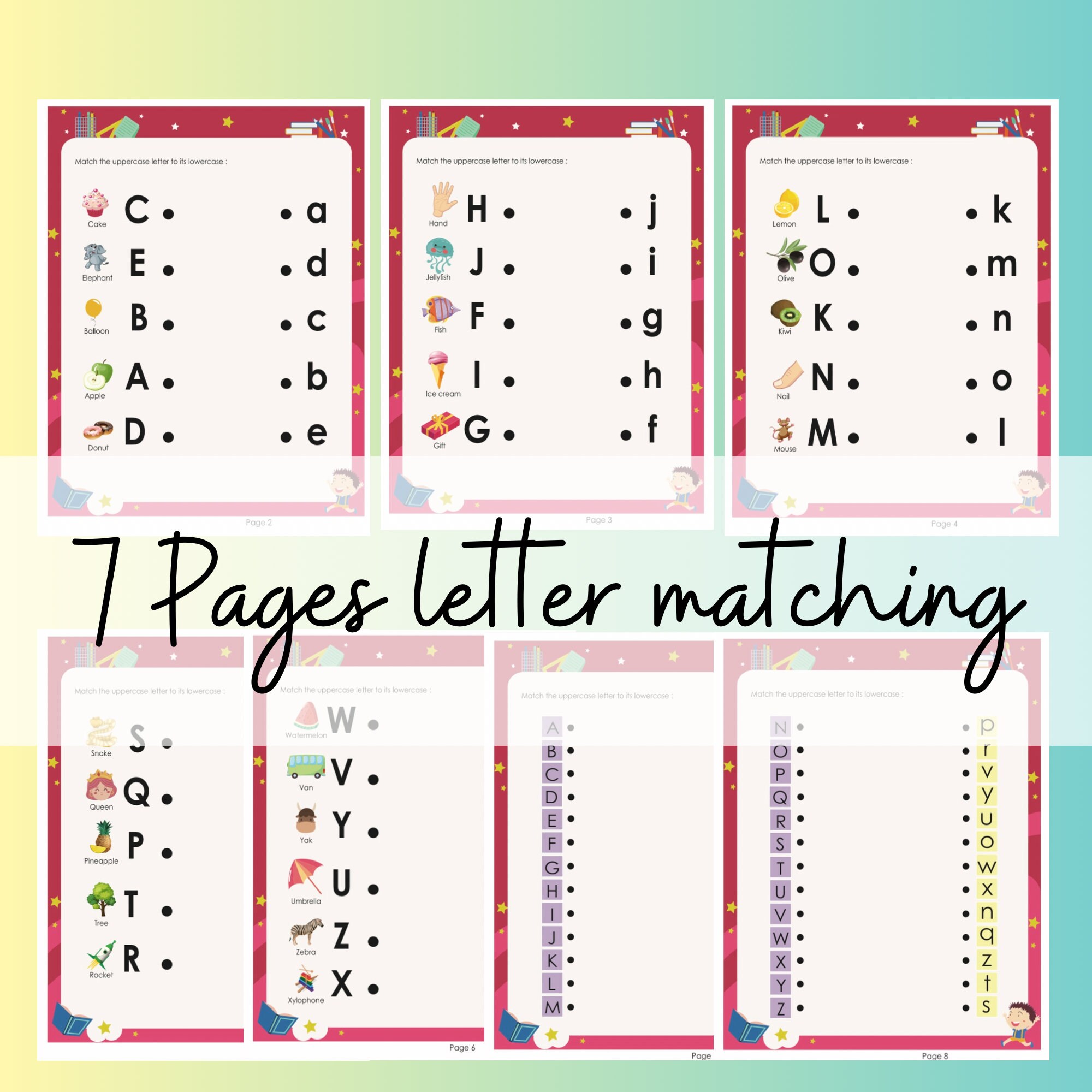 Alphabet Activity Worksheet for Kids, Letter Tracing Coloring ...