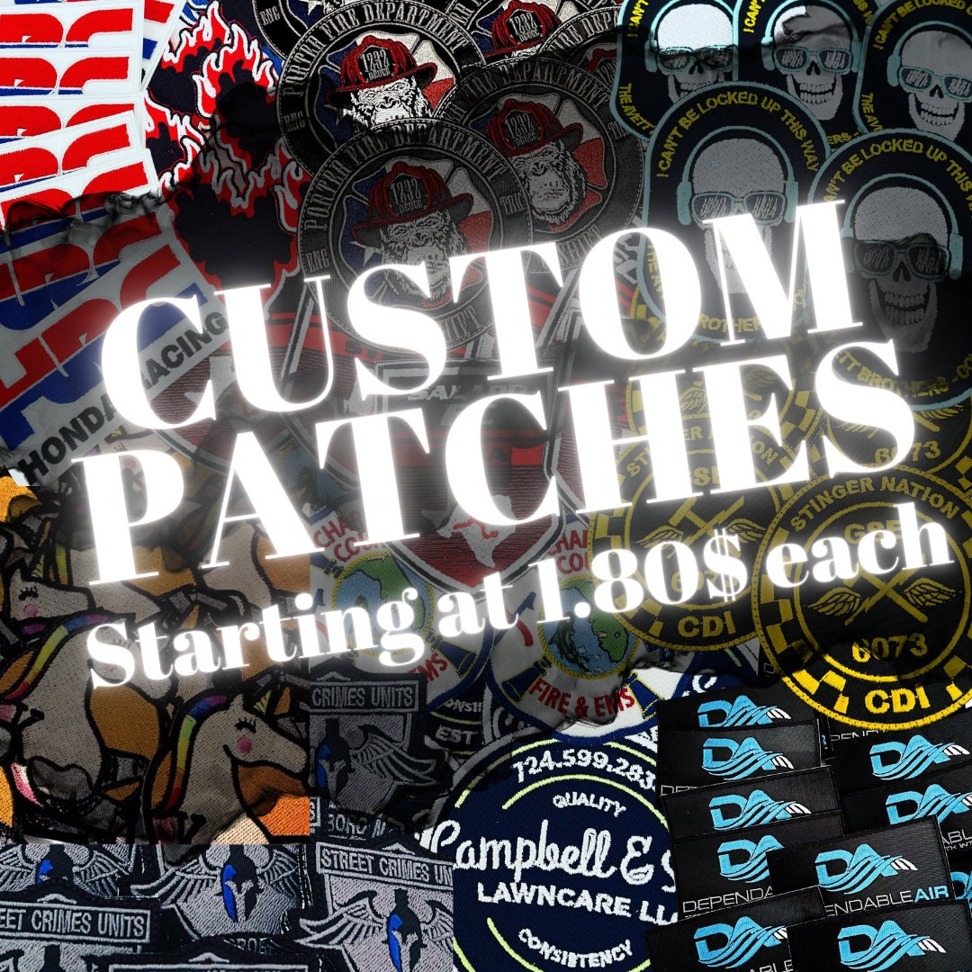 Customizable Embroidered Patches Design Your Own Patch - Etsy